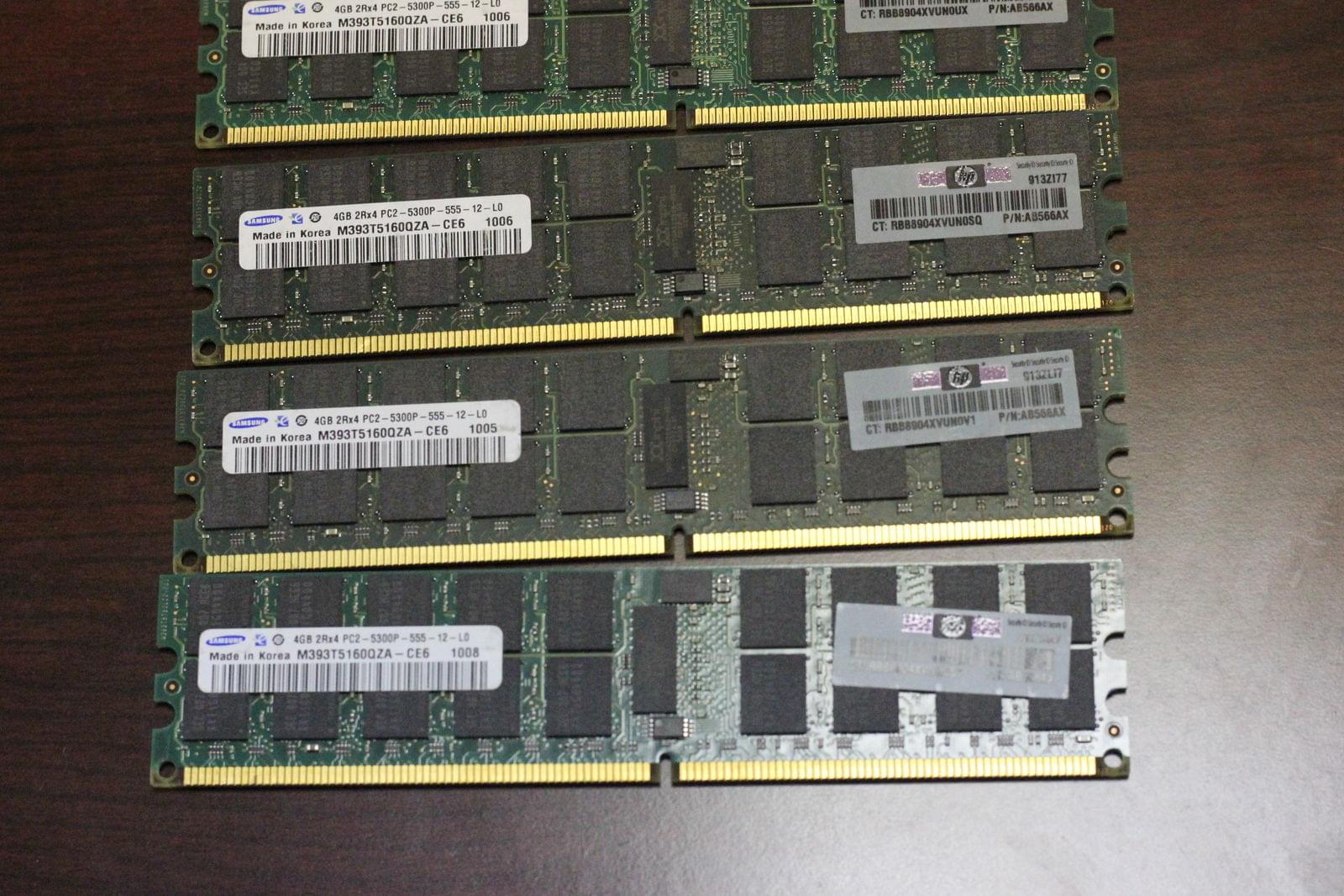 Server-RAM-16GB-4x-4GB-PC2-5300P-ECC-REG-DDR2-667-PC5300-Memory-FITS ...